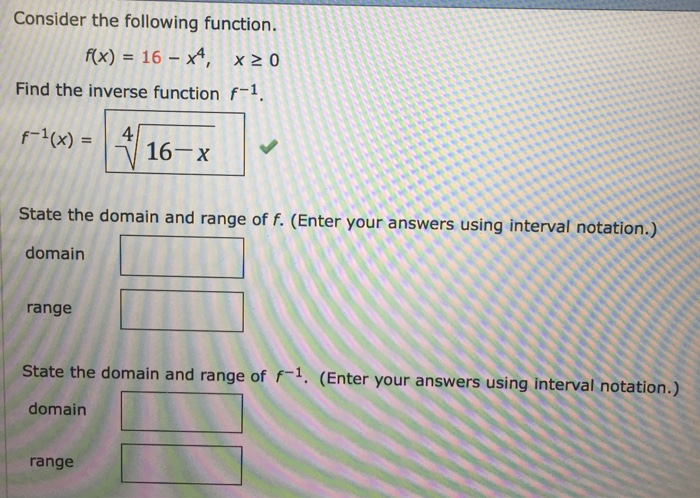 Solved Consider the following function. f(x) = 16 - x^4, x | Chegg.com