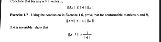 Solved Conclude that for any n times 1 vector x, ||A_x|| | Chegg.com