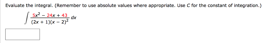 Solved Evaluate the integral. (Remember to use absolute | Chegg.com