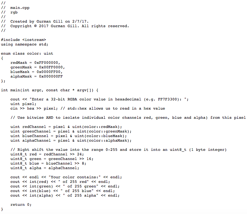 Solved C++ Bit Manipulation Program. Attached are the | Chegg.com