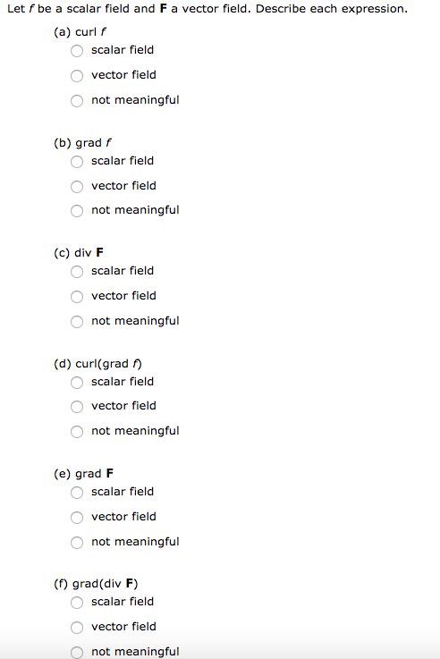 Solved Let F Be A Scalar Field And F A Vector Field