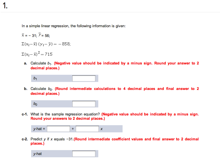 Solved In a simple linear regression, the following | Chegg.com