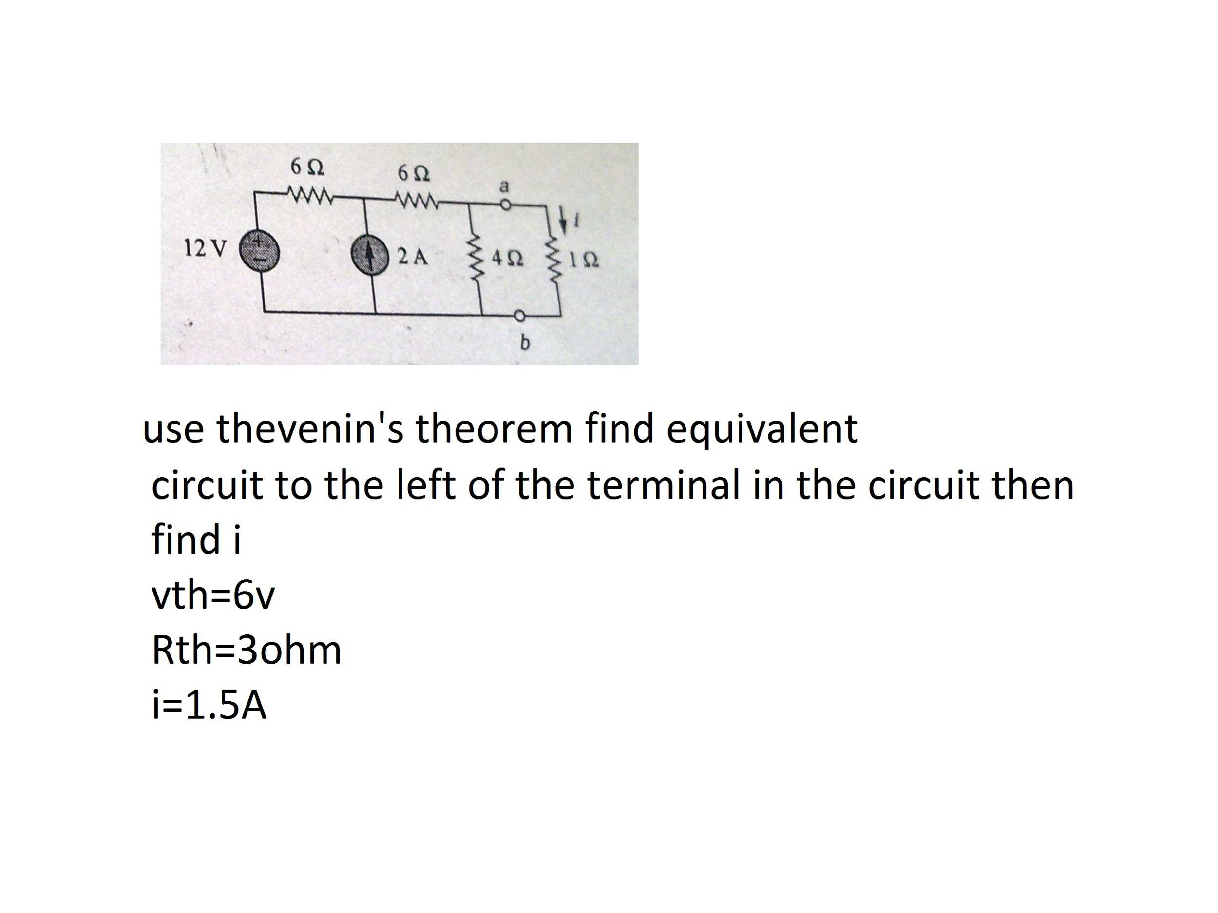 Solved use thevenin's theorem find equivalent circuit to the | Chegg.com