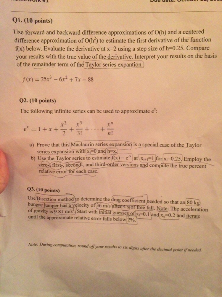 Solved Use Forward And Backward Difference Approximations Of