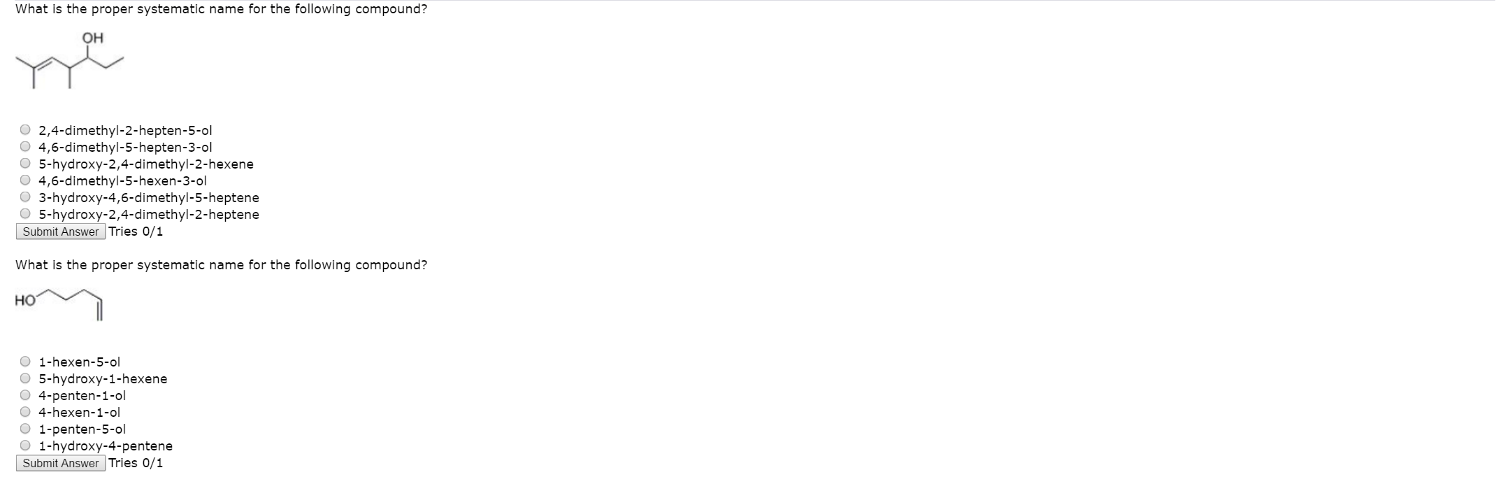 Solved What is the proper systematic name for the following | Chegg.com