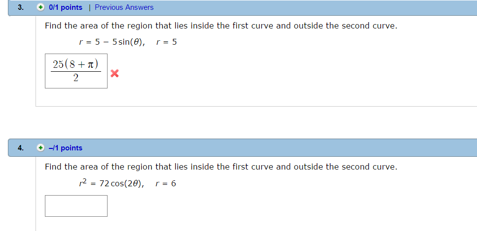 Solved Find the area of the region that lies inside the | Chegg.com