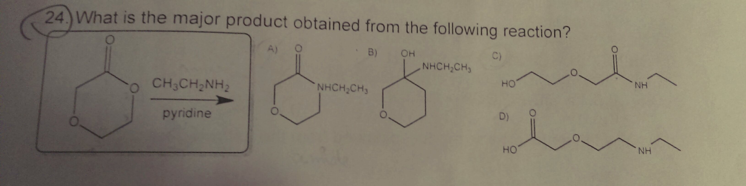 Solved What is the major product obtained from the following | Chegg.com