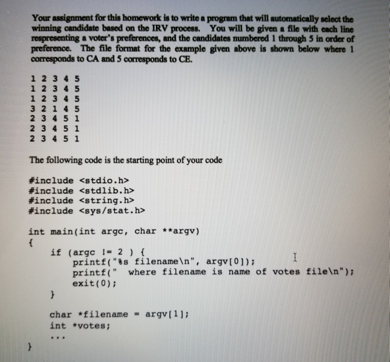 Solved In instant runoff voting (IRV), voters rank their | Chegg.com