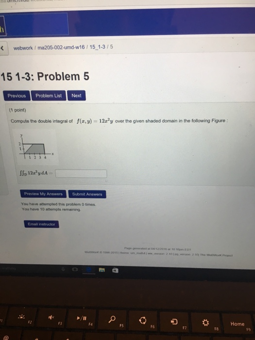Solved webwork I ma205-002-umd-w16/15 1-3/1 5 1-3: Problem 1 | Chegg.com