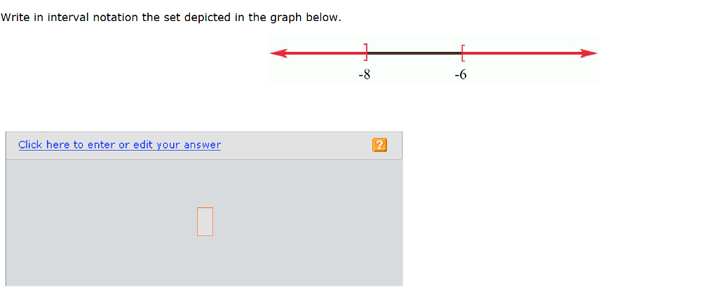 Solved Write in interval notation the set depicted in the | Chegg.com