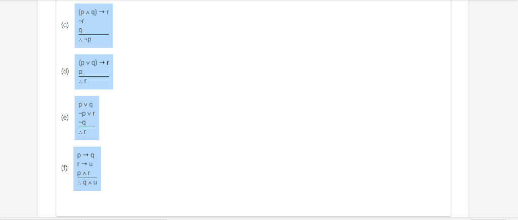 Solved EXERCISE 1.12.1: Proving arguments are valid using | Chegg.com