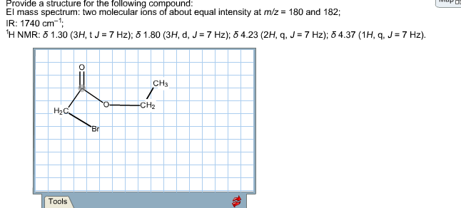 Solved Provide a structure for the following compound; EI | Chegg.com