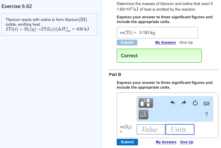 Solved Titanium reacts with iodine to form titanium(III) | Chegg.com