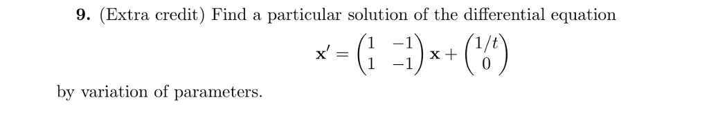 Solved Differential Equation: Find a particular solution | Chegg.com