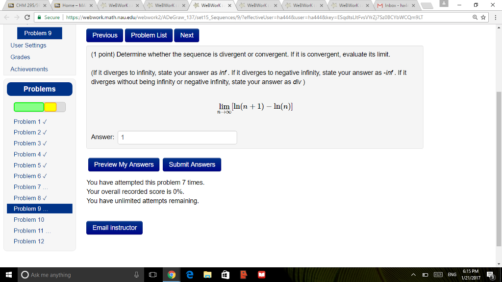 Solved WeBWorK C Secure h math nau.edu/webwork2/ADeGraw | Chegg.com