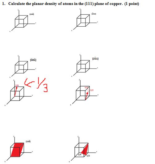 Solved Calculate the planar density of atoms in the (111) | Chegg.com Solved Calculate the planar density of atoms in the (111) | Chegg.com
