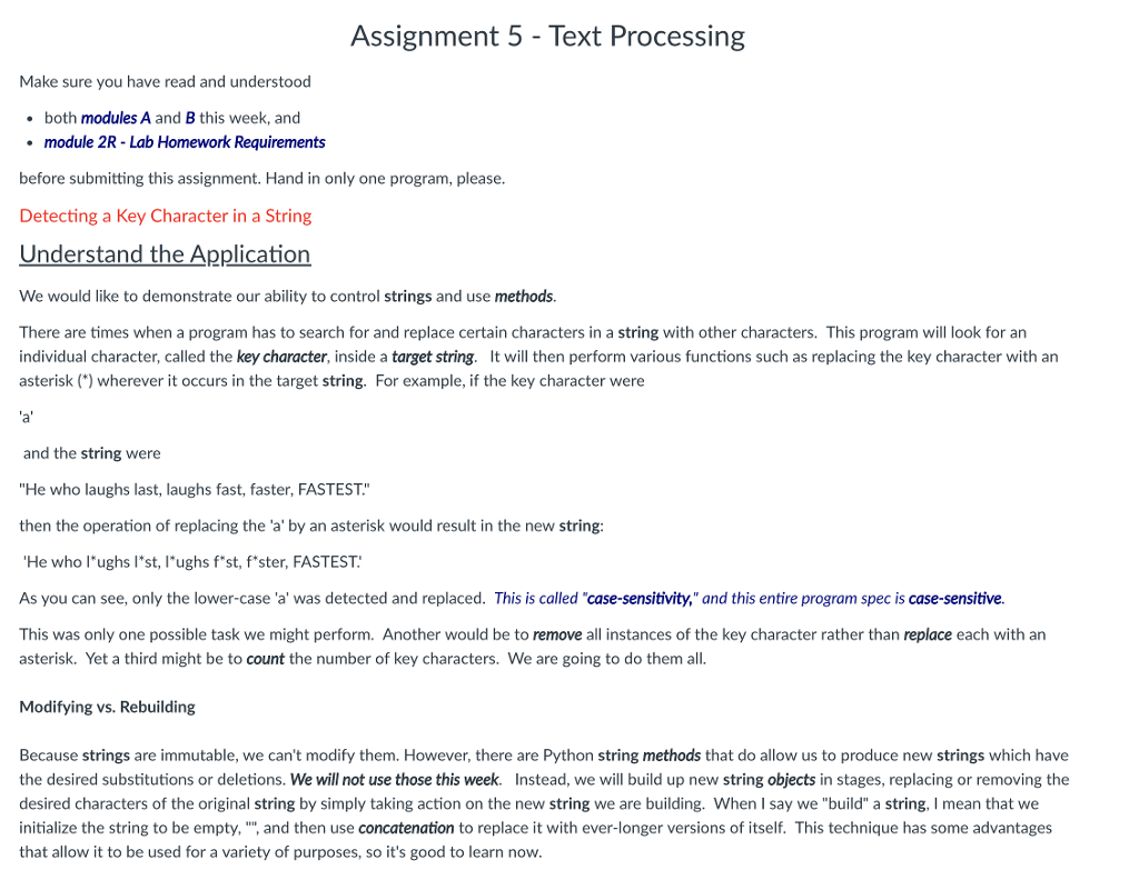 Solved Assignment 5 - Text Processing Make sure you have | Chegg.com