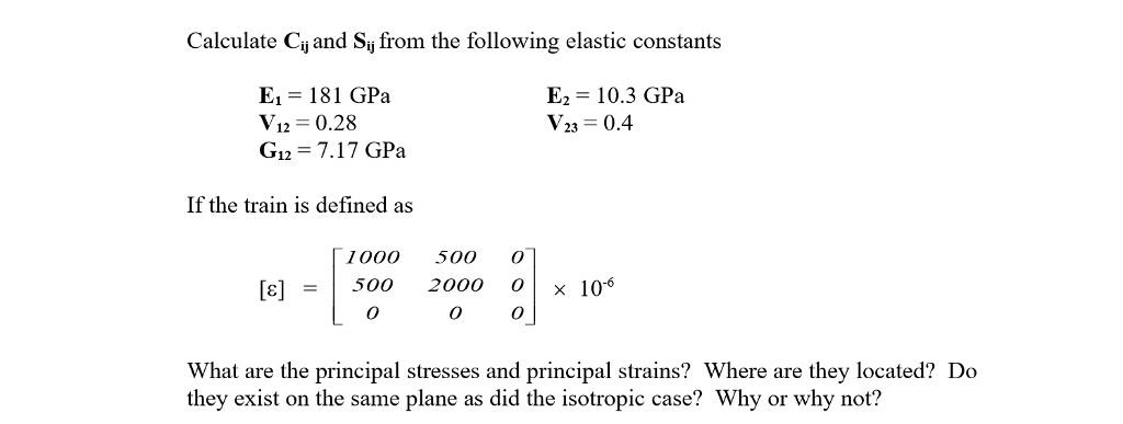 Solved Calculate Cy and Sy from the following elastic | Chegg.com