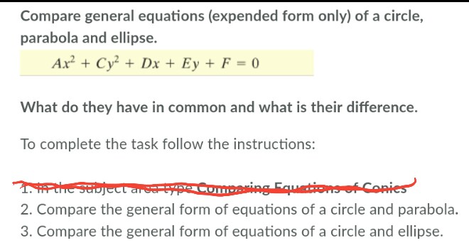 Solved Compare general equations (expended form only) of a | Chegg.com