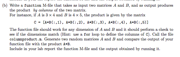 Solved Write a function M-file that takes as input two | Chegg.com