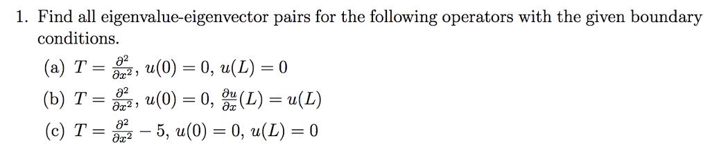 Solved 1. Find all eigenvalue-eigenvector pairs for the | Chegg.com