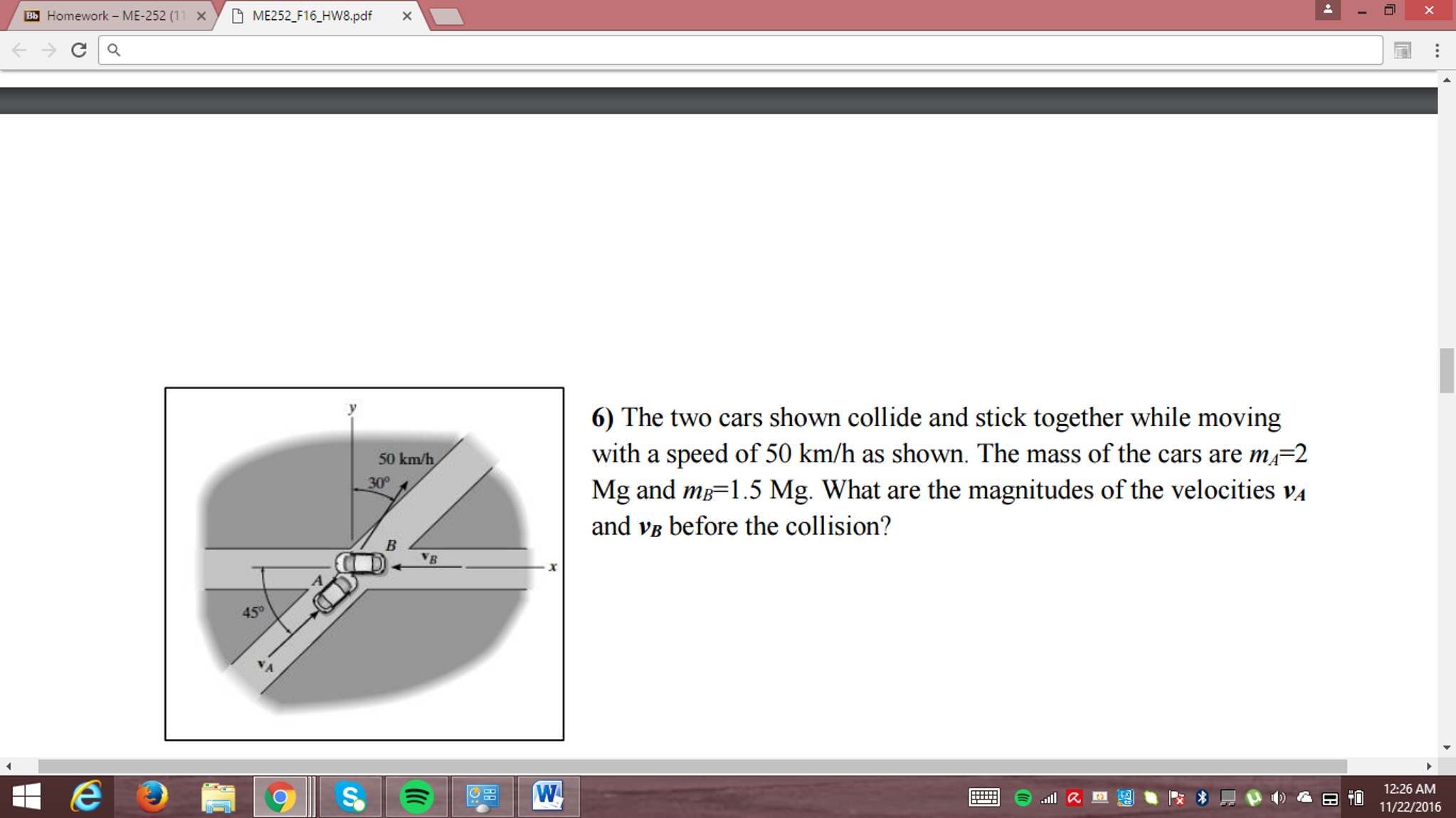 Solved The two cars shown collide and stick together while | Chegg.com