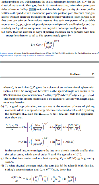 Solved You will determine the analytical entropy function | Chegg.com