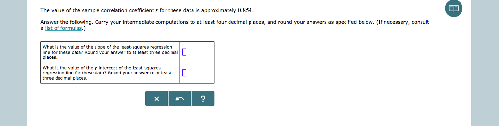 The value of the sample correlation coefficient r for | Chegg.com