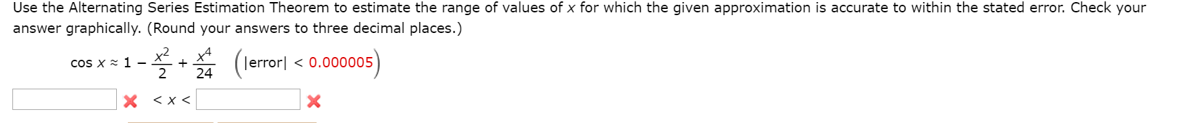 Alternating Series Estimation Theorem