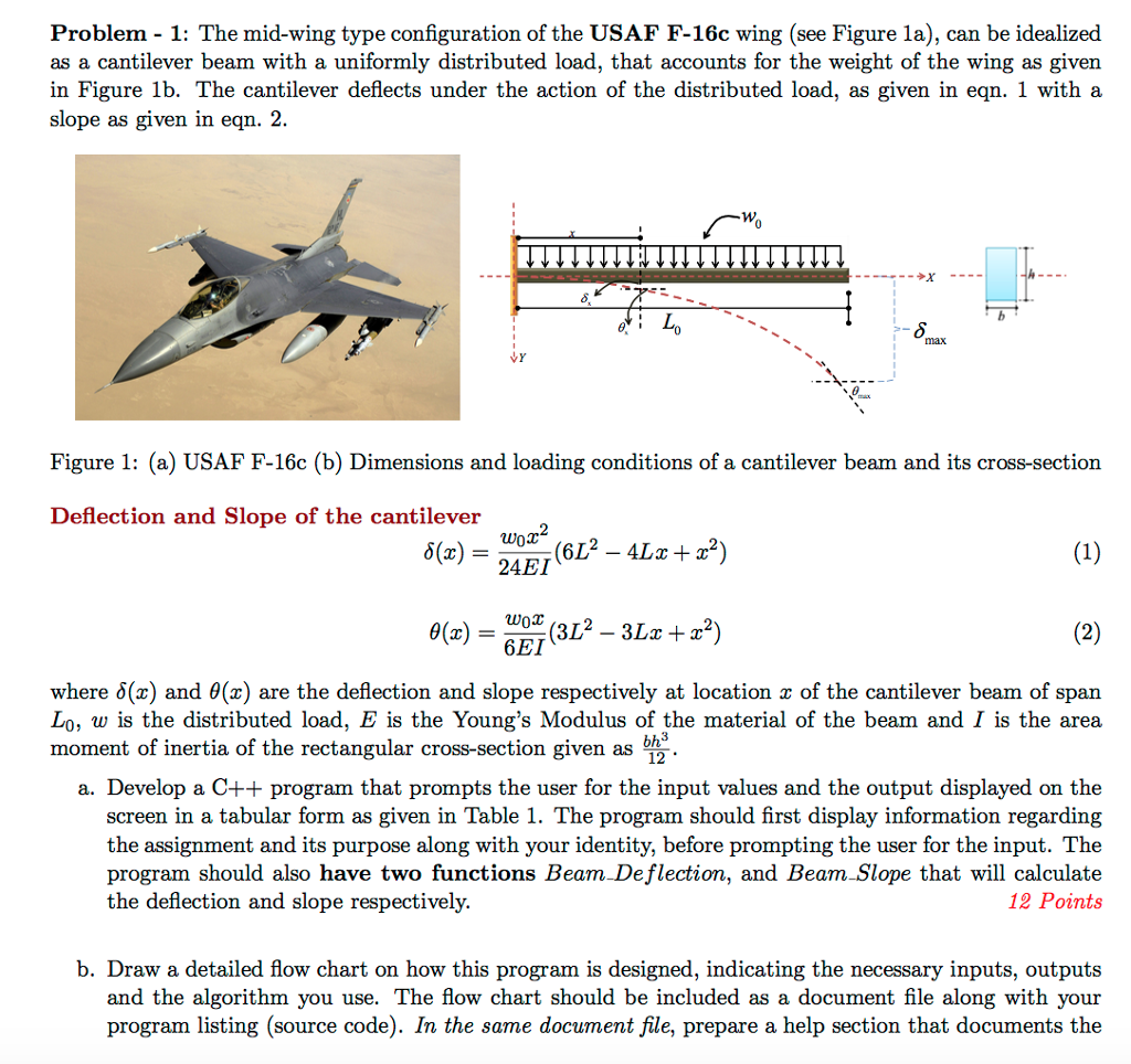 Solved Problem 1: The mid-wing type configuration of the | Chegg.com