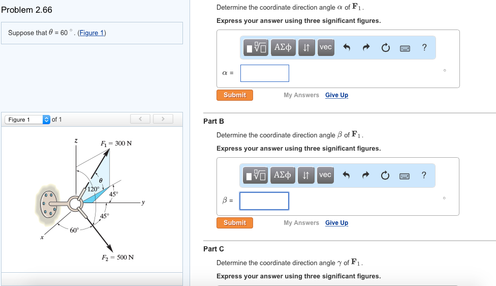 Solved Determine The Coordinate Direction Angle Alpha Of