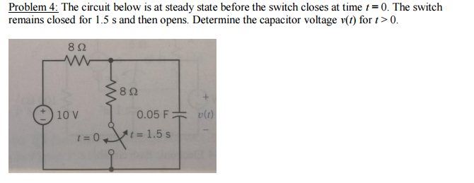 Solved: The Circuit Below Is At Steady State Before The Sw... | Chegg.com