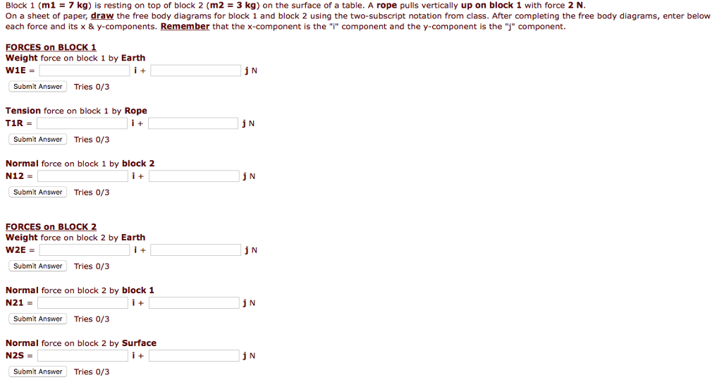 Solved Block 1 (m1 = 7 kg) is resting on top of block 2 (m2 | Chegg.com