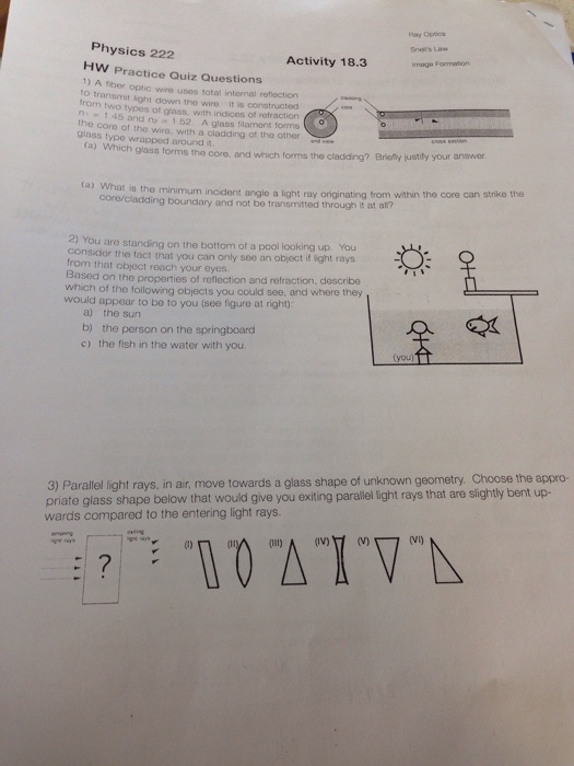 Solved A fiber optic wire uses total internal reflection to | Chegg.com