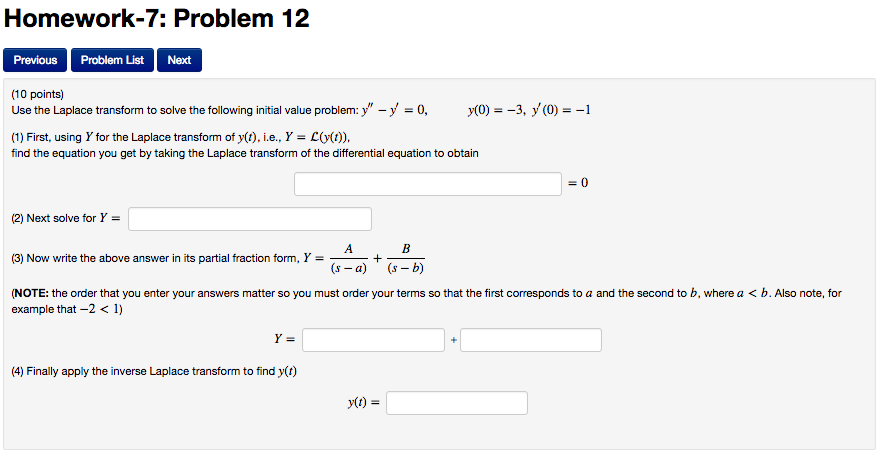 Solved Homework-7: Problem 12 Previous Problem List Next (10 | Chegg.com