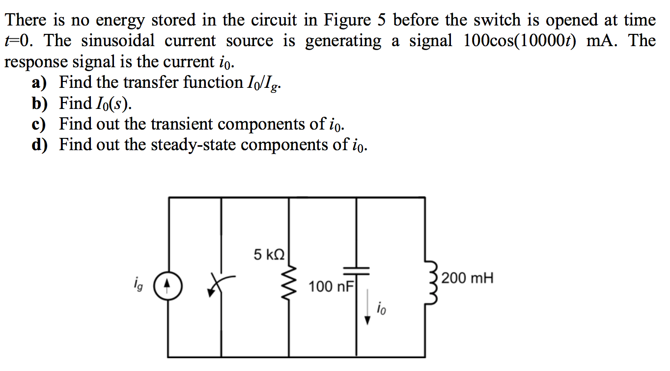 Solved There is no energy stored in the circuit in Figure 5 | Chegg.com