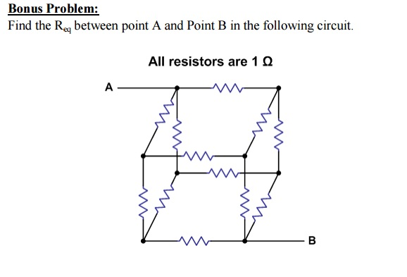 Solved Find the Req between point A and Point B in the | Chegg.com