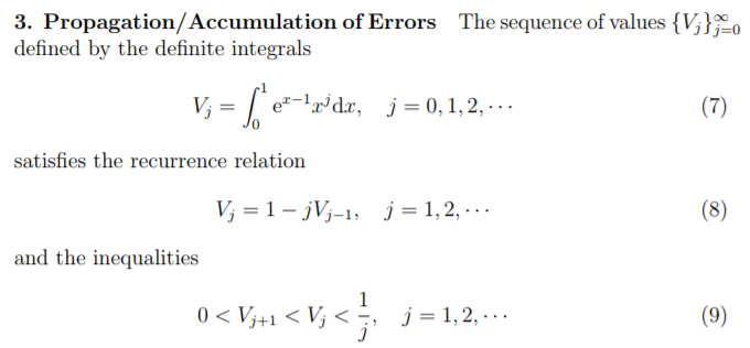Solved 3. Propagation/Accumulation of Errors defined by the | Chegg.com