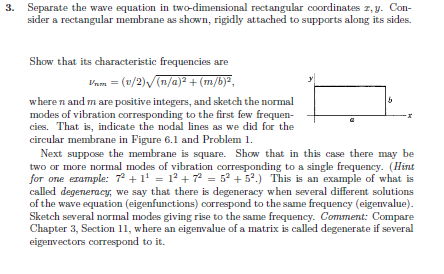 separate the wave equation in two dimensional | Chegg.com