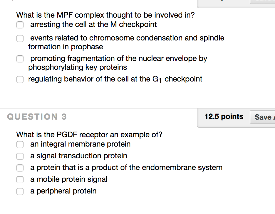 Solved What is the MPF complex thought to be involved in? | Chegg.com