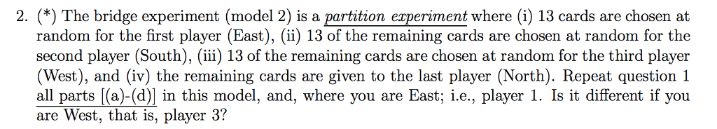 1. The bridge experiment (model 1) is to choose 13 | Chegg.com