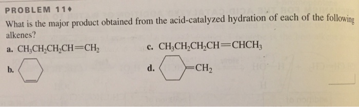 Solved What is the major product obtained from the | Chegg.com