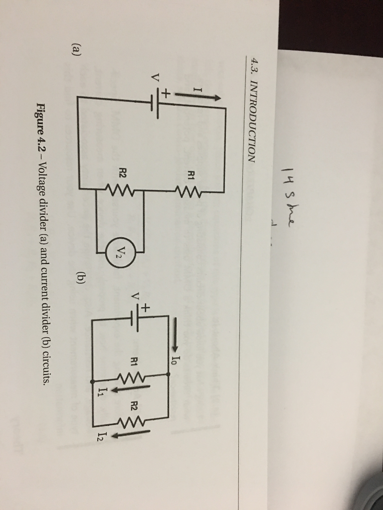 Solved 4.3. INTRODUCTION R1 V_R1 R2 R2 12 Figure 4.2-Voltage | Chegg.com
