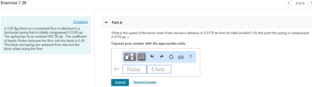 Solved Exercise 7.26 5 of 6 Constants Part A A 2.80 kg | Chegg.com