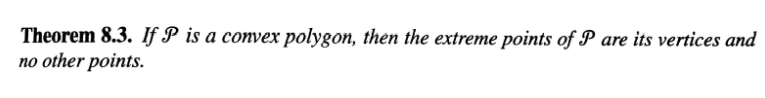 Solved If P is a convex polygon, then the extreme points of | Chegg.com