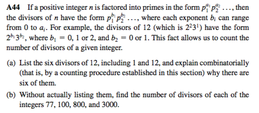 Solved A44 If a positive integer n is factored into primes | Chegg.com