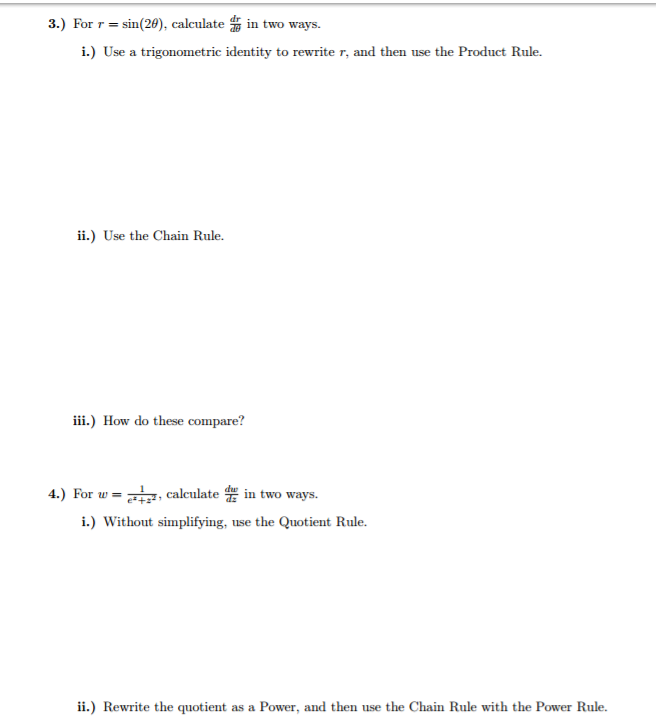 Solved For r = sin(2 theta), calculate dr/d theta in two | Chegg.com