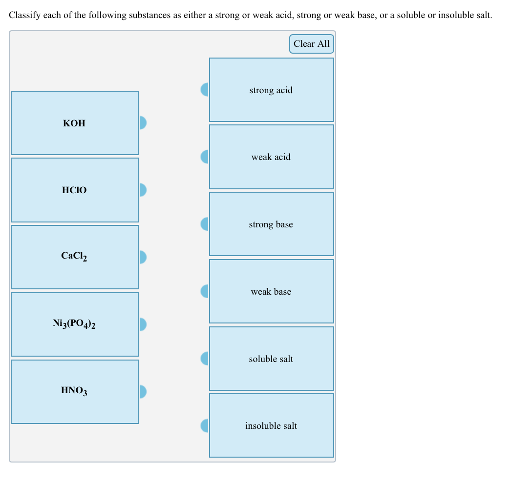 Solved Classify each of the following substances as either a | Chegg.com