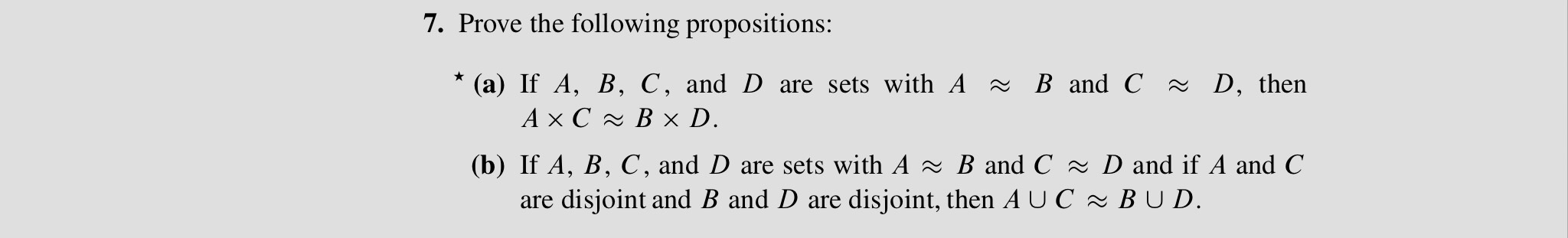 Solved 7. Prove the following propositions: (a) If A, B, C, | Chegg.com