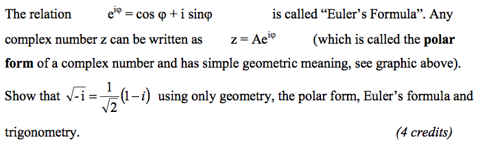 Solved The relation e^iphi= cos phi + i sin phi is called | Chegg.com